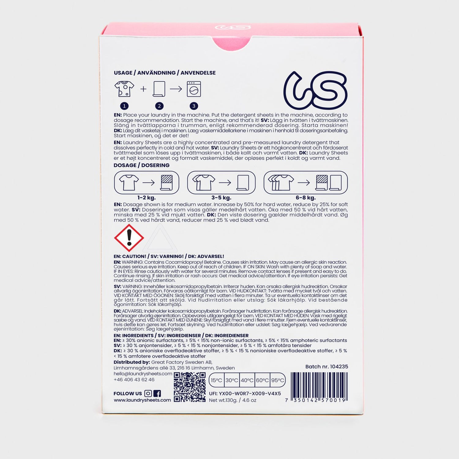 Laundry Sheets - Plant-based and zero plastic laundry detergent